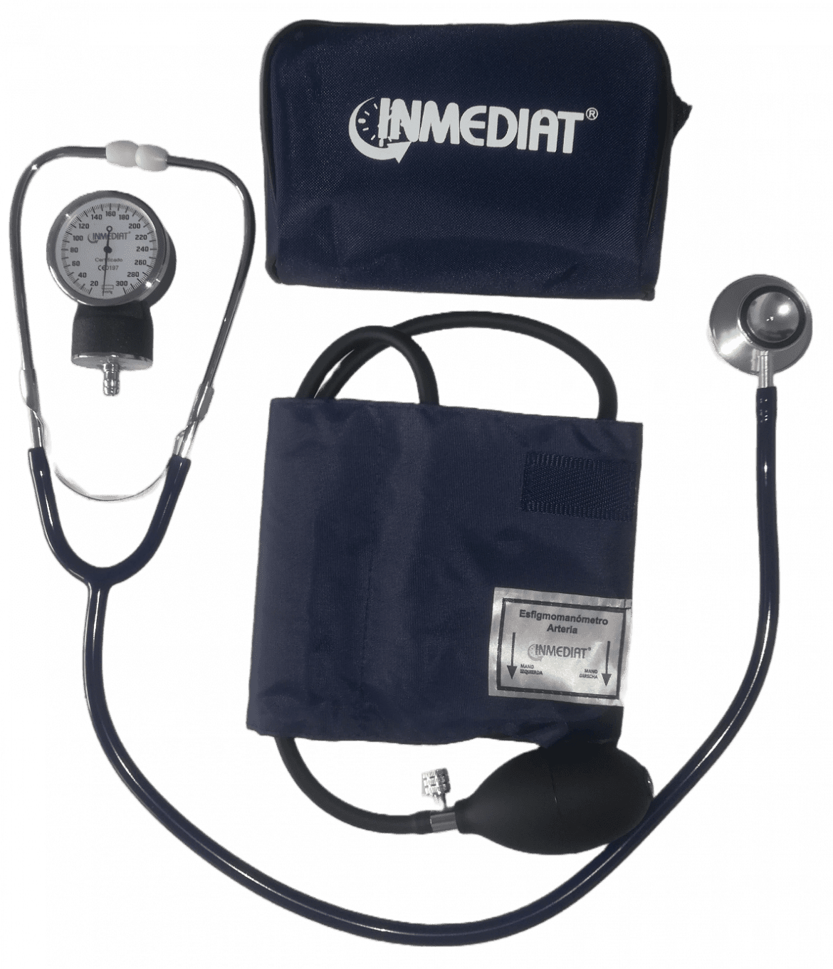 KIT Estetoscopio INMEDIAT de Doble Campana + Tensiometro Aneroide ...